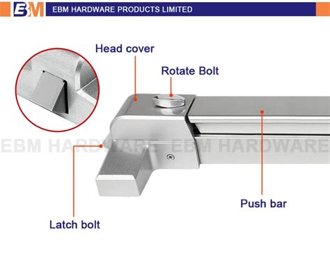 Emergency Exit Door Push Bar Panic Exit Device Fire Escape Door Touch Bar Panic Device Cm