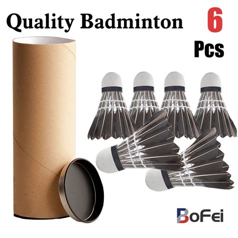 Bofei Feather Shuttlecock For Badminton Training 3pcs 6pcs 12pcs White