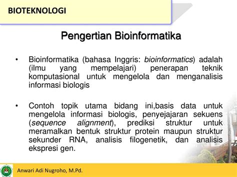 Sejarah Bioinformatika Ppt Download