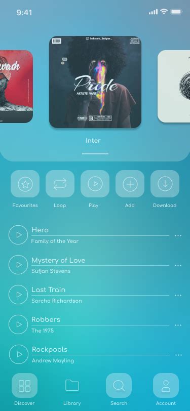 Mood Music Uxui Design Behance