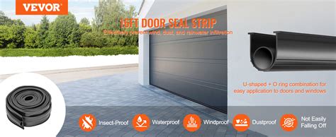 Vevor Garage Door Seals Bottom Rubber U Shape O Ring Garage Door