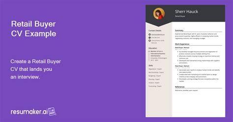 Retail Buyer CV Examples Template 20 Tips