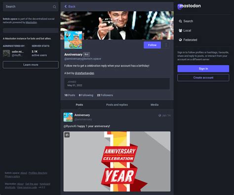 Anniversary Botwiki