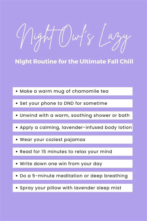 Night Owls Lazy Night Routine For The Ultimate Fall Chill Lavender