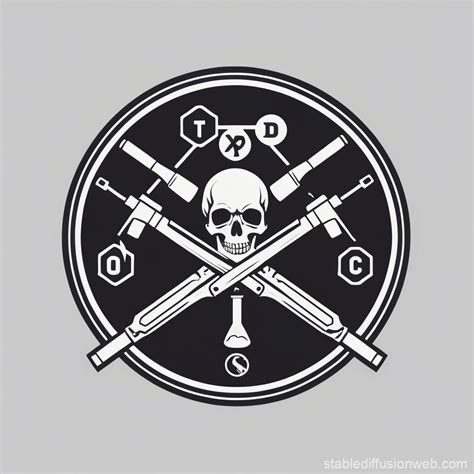 Logo Including Weapon And Chemical Stable Diffusion Online