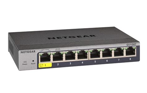 Amazon Com NETGEAR 8 Port Gigabit Ethernet Smart Switch GS108T Managed With 1 X PD Port