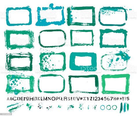 벡터 손으로 그린 텍스처 테두리 및 페인트 스플래시 세트 아티스트 자신의 컬렉션 0명에 대한 스톡 벡터 아트 및 기타 이미지 0명 각도 개체 그룹 Istock