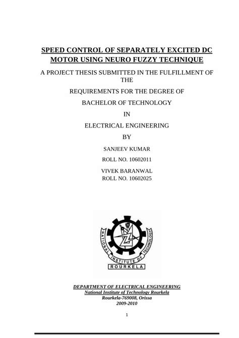PDF Speed Control Of Separately Excited Dc Motor Using Neuro Ethesis DOKUMEN TIPS