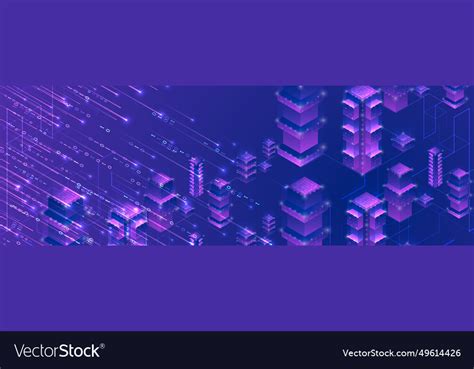 Data Visualization Concept 3d Isometric Hand Vector Image