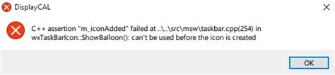 Bug C Assertion At M IconAdded Failed DisplayCAL