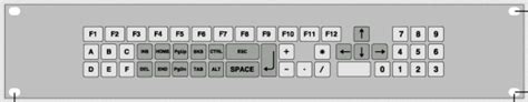 Rack Mount Keyboard KT K K Tronic S R L Membrane Key Industrial