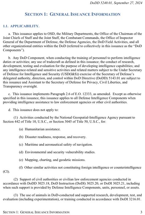 The Dod Quietly Reissues Dod Directive 5240 01 Expanding The Use Of Lethal Force Against U S