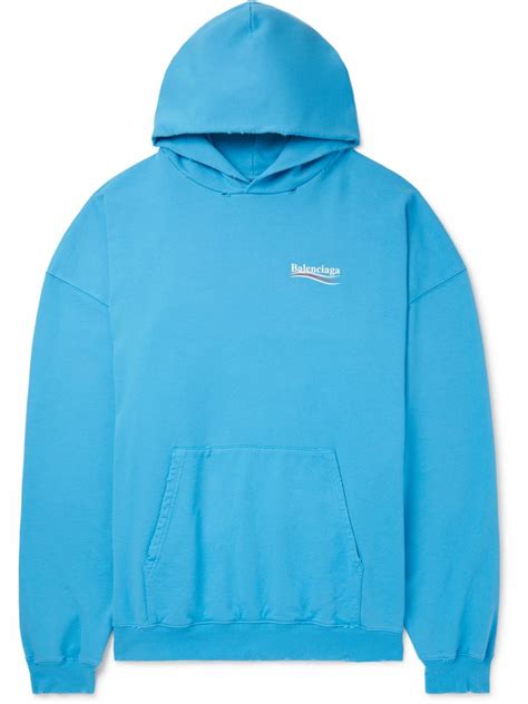 Balenciaga Logo Cotton Hoodie Balenciaga