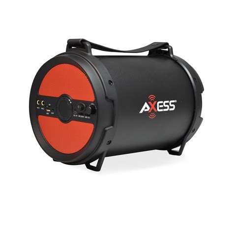Axxess Bt Media Speaker With 6 Inch Speaker And 2 Microphone Inputs In Red