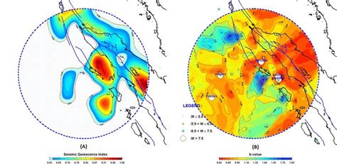A Shows The Seismic Quiescence Index Sqi Which Is Based On The Download Scientific Diagram