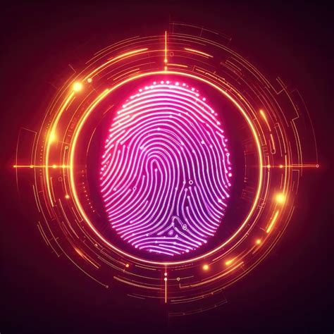 Premium Photo Hologram Biometric Data Fingerprint Ai Generative