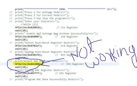 Dac8775evm Dac8775spi C Application Not Configuring The Voltage Mode Data Converters Forum