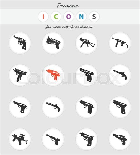 Weapon Vector Icons For User Interface Stock Vector Colourbox