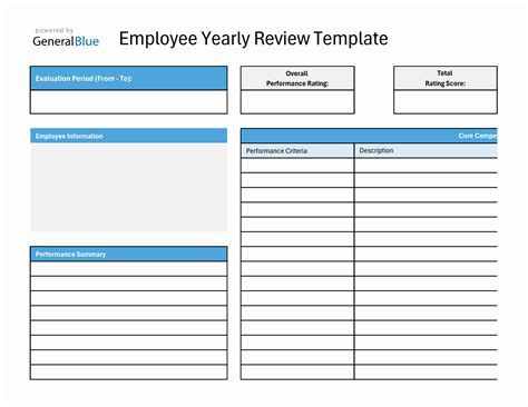 Employee Performance Review Templates