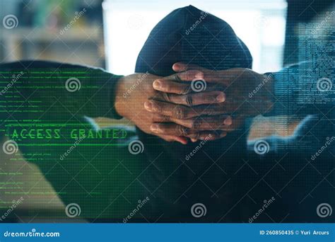 My Work Here Is Done Rearview Shot Of An Unidentifiable Hacker Cracking A Computer Code In The