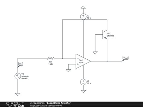 Logarithmic Amplifier Circuitlab