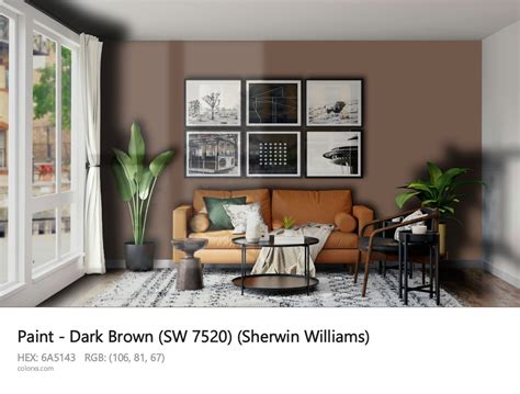 Sherwin Williams Dark Brown Sw 7520 Paint Color Codes Matching