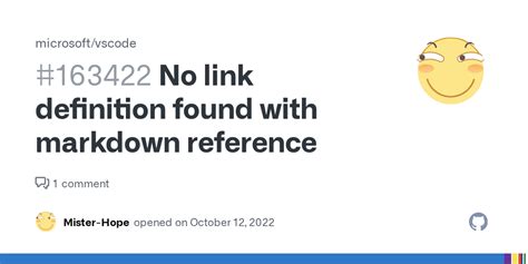 No Link Definition Found With Markdown Reference · Issue 163422
