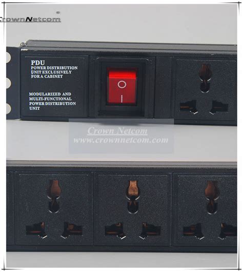 Univeral Pdu Cabinet Socket 8 Ways Server Rack Pdu 10a Socket Switch Power Distribution Un