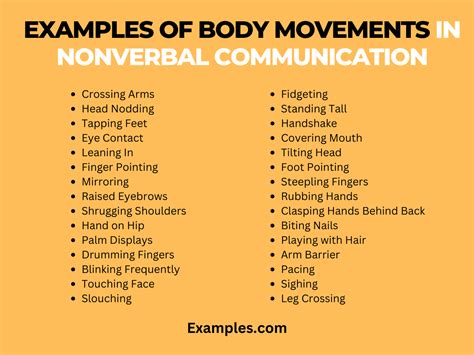 29 Body Movements In Nonverbal Communication Examples