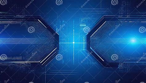 Abstract Futuristic Circuit High Computer Technology Business Background Stock Illustration