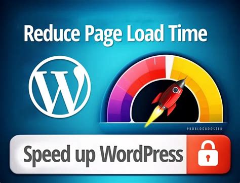 12 keys to reduce web page loading time wordpress