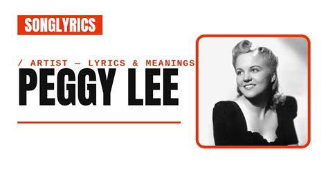 Peggy Lee Songs — Listed By Album And Year