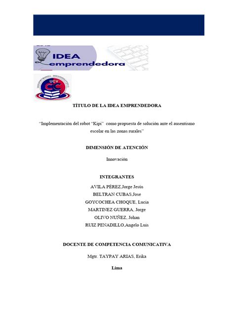 Ejemplo De Modelo De Informe Pdf