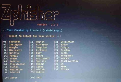 How To Used Zphisher Step By Step Guide In Kali Linux For Learnig Education