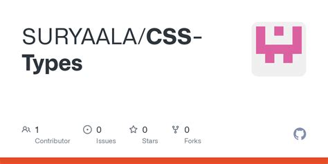 css types index at main · suryaala css types · github