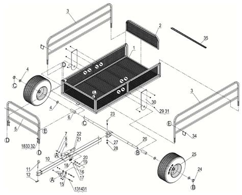 Yard Commander 1250 Lb Mesh Steel Dump Cart Parts Ytl 018 746 Foards