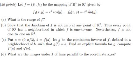 solved 20 points let f f1 f2 be the mapping of r2 to