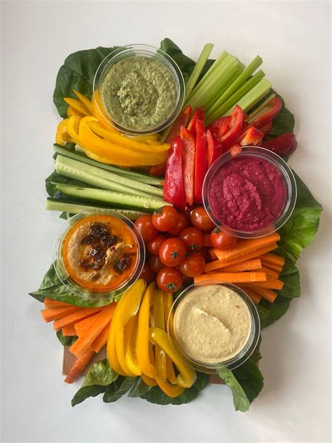Crudite And Dip Board Two Magpies Bakery