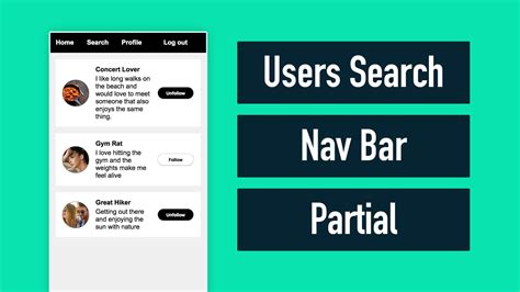 Users Search And Navbar Partials