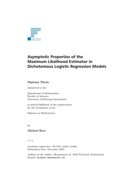 logisticregression pdf logistic regression regression analysis