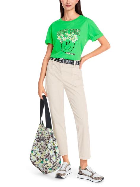 Marc Cain Sports Футболка хлопковая со смайликом Эко линейка Rethink Together купить по