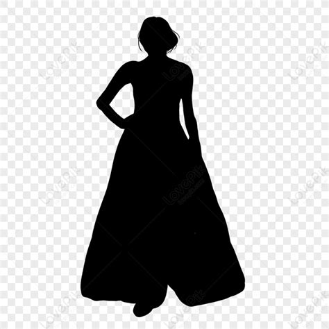 곱슬 머리를 가진 패션 일러스트 실루엣 여자배너소녀