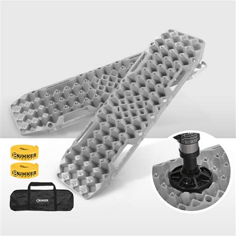 Bunker Indust Recovery Tracks Farm Jack Base 10t Board Sand Mud Snow Offroad 4wd Grey Mjs