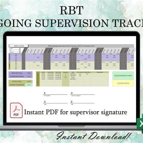 Rbt Ongoing Supervision Tracker Etsy