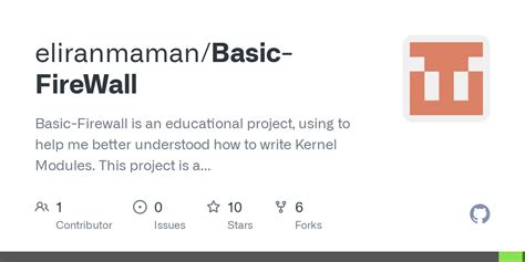 GitHub Eliranmaman Basic FireWall Basic Firewall Is An Educational Project Using To Help Me
