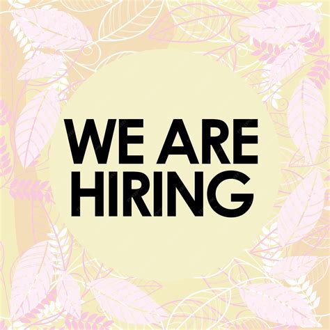 우리는 일자리 제안 터 일러스트레이션을 고용하고 있습니다 프리미엄 벡터