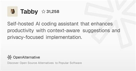 Tabby Open Source Alternative To Cursor Windsurf And Github Copilot