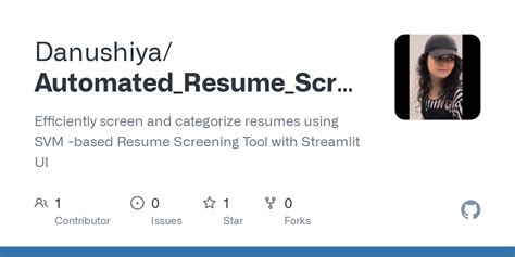 Github Danushiyaautomatedresumescreening Efficiently Screen And