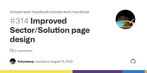 Improved Sectorsolution Page Design · Issue 314 · Climate Tech Handbookclimate Tech Handbook