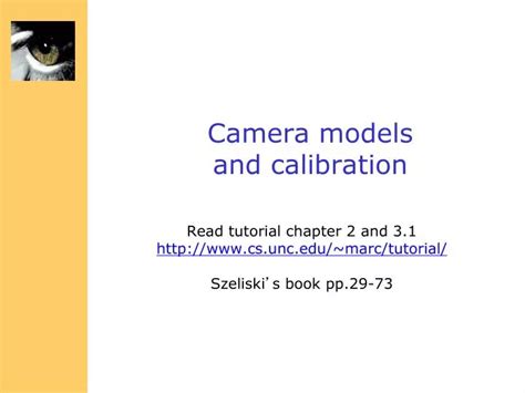 PPT Camera Models And Calibration PowerPoint Presentation Free